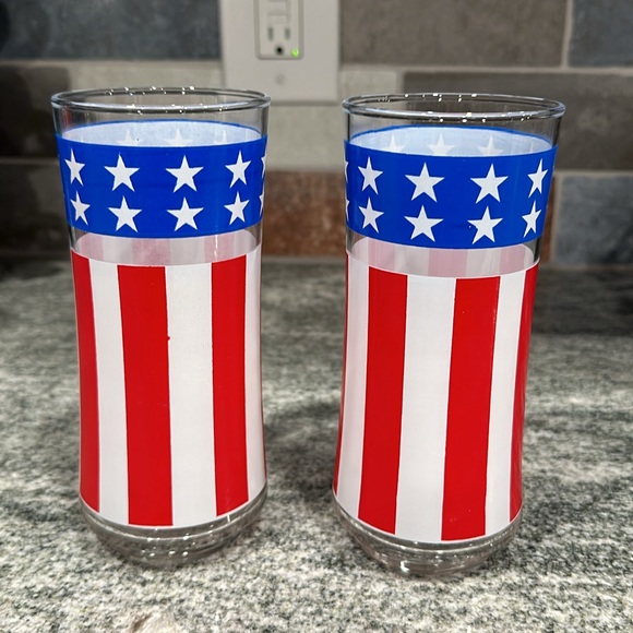 Libbey | Dining | Vintage Libbey American Flag Drinking Glasses | Poshmark